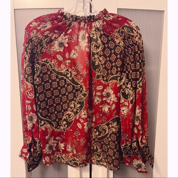 Zara | Tops | Nwt Zara Paisley Floral Sheer Patchwork Blouse Tunic Top | Poshmark